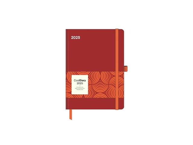 Datumirana agenda 2025 - Cool Diary, Rust, 16x22 cm