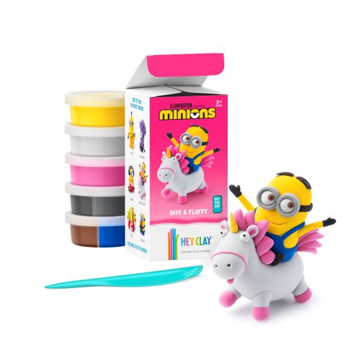 HEY CLAY - Set za modelovanje Minions Dave & Fluffy - 5 komada