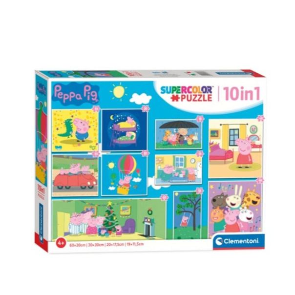 CLEMENTONI Puzzle Pepa Prase 10 u 1