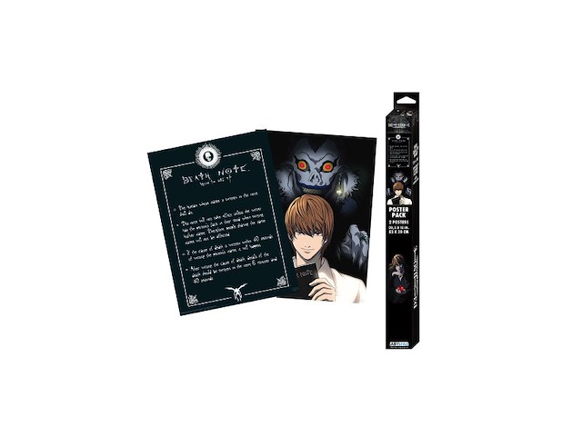 Posteri set 2 Chibi - Death Note, Light and Death Note