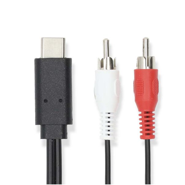 NEDIS Audio kabl USB C na 2x RCA muški 1m CCGL64240BK10