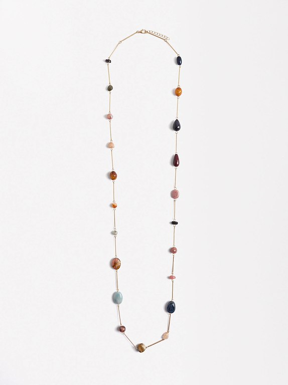 Long necklace with stones