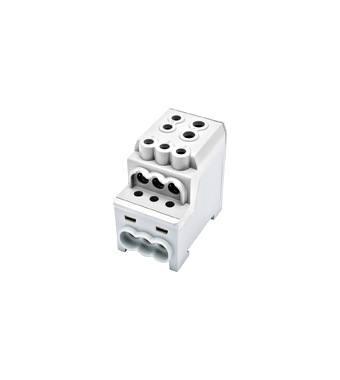 Distributivni blok, 1p, 192A, od 1x35 i 1x70mm²do 6x16mm²
Input terminal 1x35 + 1x70mm², outgoing terminals 6 x 1.5 - 16mm²