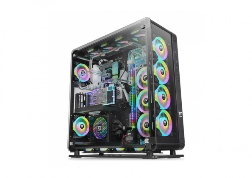 Kućište Thermaltake Core P8 TG Black/Black/Wall Mount/SPCC/4mm Tempered Glass*3