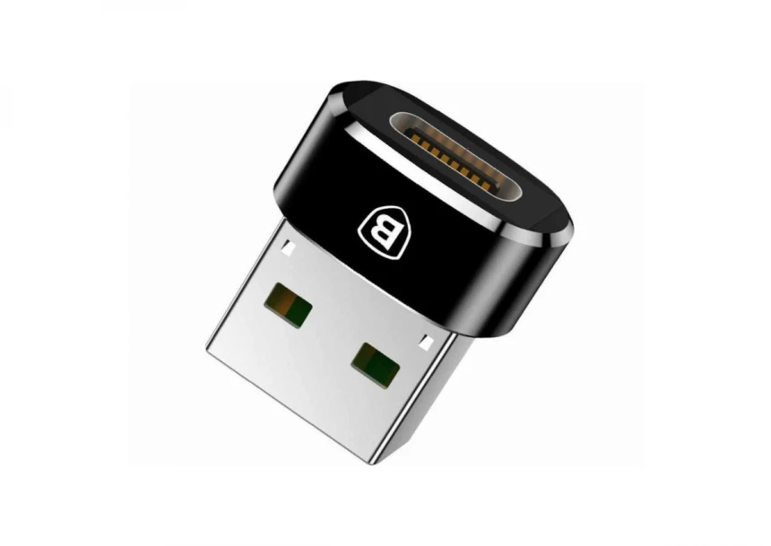 Adapter Mini BASEUS USB ženski na Type-C muški/konverter/crna