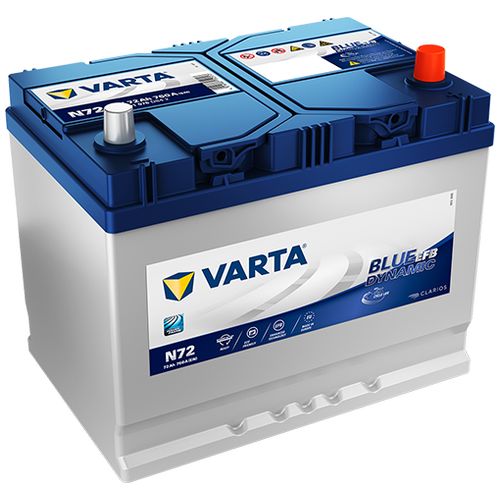 Akumulator VARTA EFB Blue Dynamic Asia 12 V 72 Ah +D