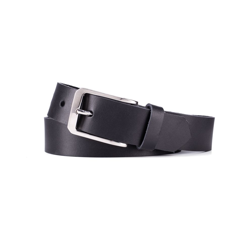 LOWLAND - LLC-LB-B - Leather Belt - Black - Lenght 133cm