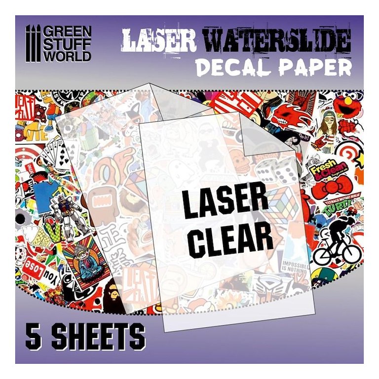 LASER Waterslide Decal A4-CLEAR (packx5)