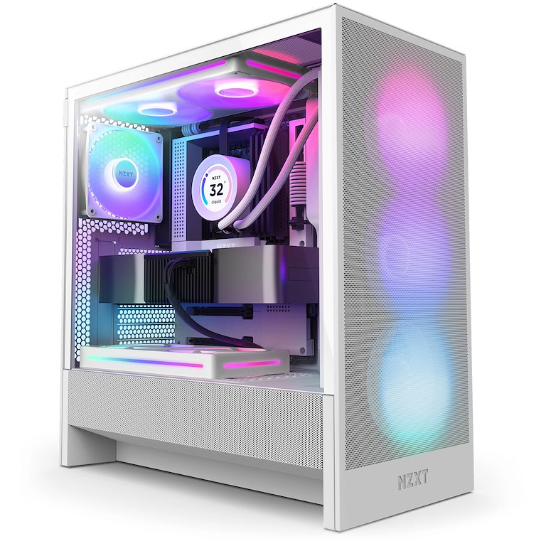 NZXT H5 Flow (CC-H52FW-R1) RGB Gaming kućište belo