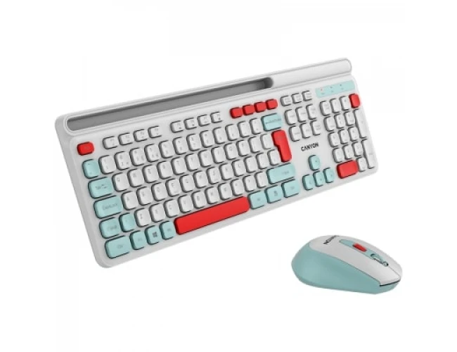 Canyon HSET-W5 (CNS-HSETW5WT-AD) EN/AD bežični komplet tastatura +miš beli