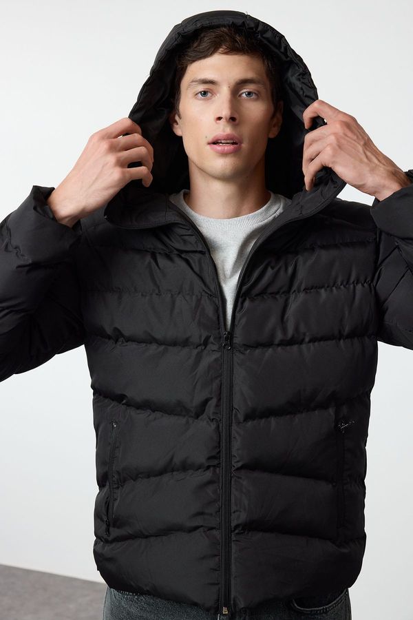 TRENDYOL BLACK REGULAR FIT WINTER PUFFER JACKET