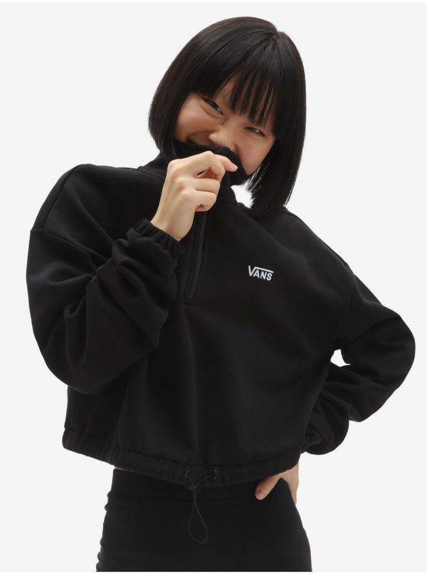 BLACK WOMEN'S CROPPED HOODIE VANS - WOMEN