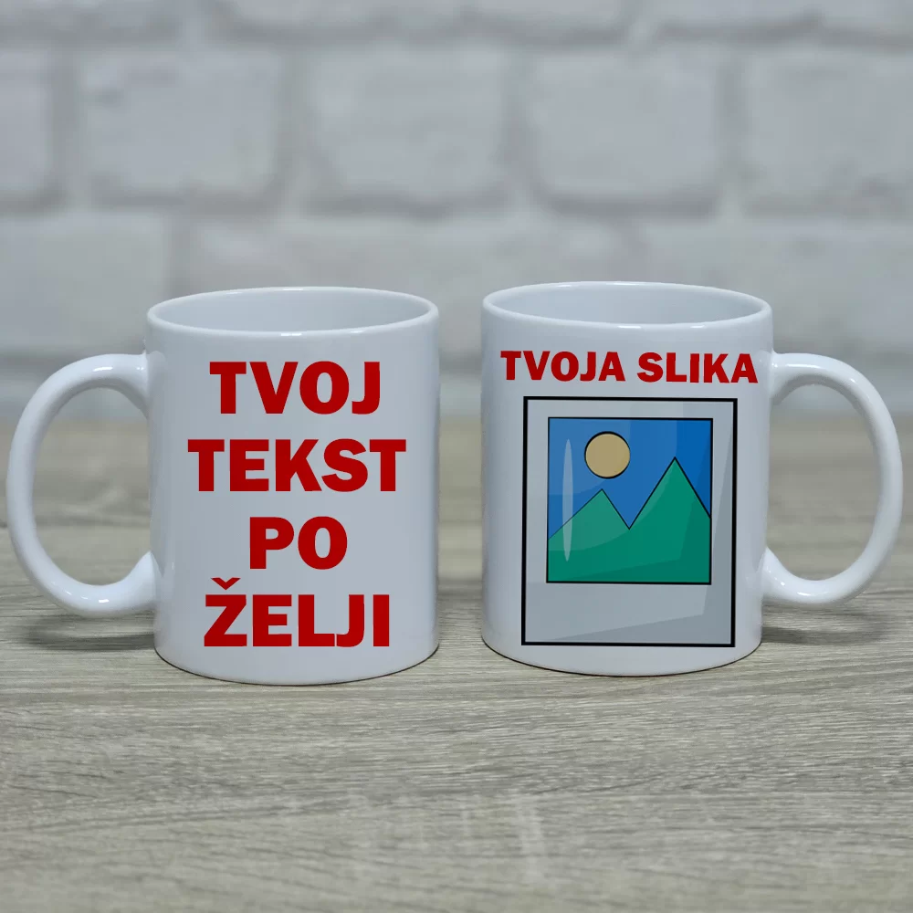 Šolja sa štampom po želji – bela