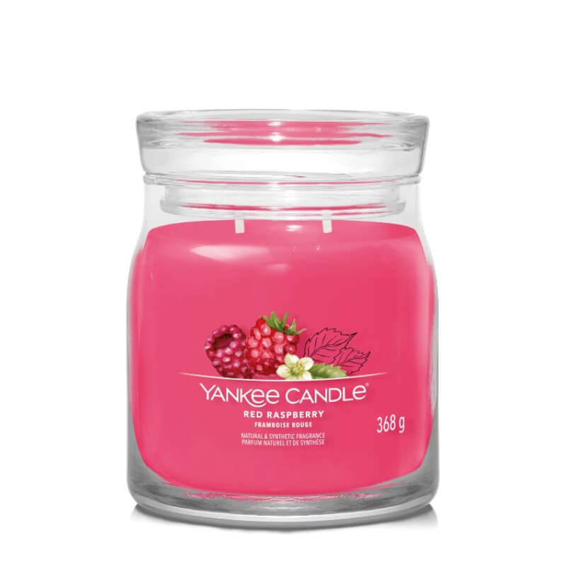 RED RASPBERRY MEDIUM SIGNATURE MIRISNA SVEĆA YANKEE CANDLE