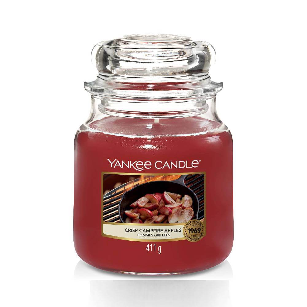 CHRISP CAMPFIRE APPLES MEDIUM SIGNATURE MIRISNA SVEĆA YANKEE CANDLE