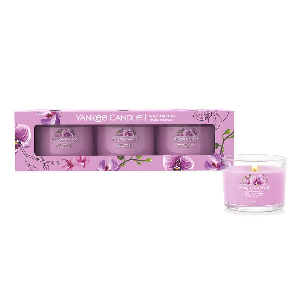 WILD ORCHID 3 PAK VOTIVE MIRISNA SVEĆA YENKEE CANDLE