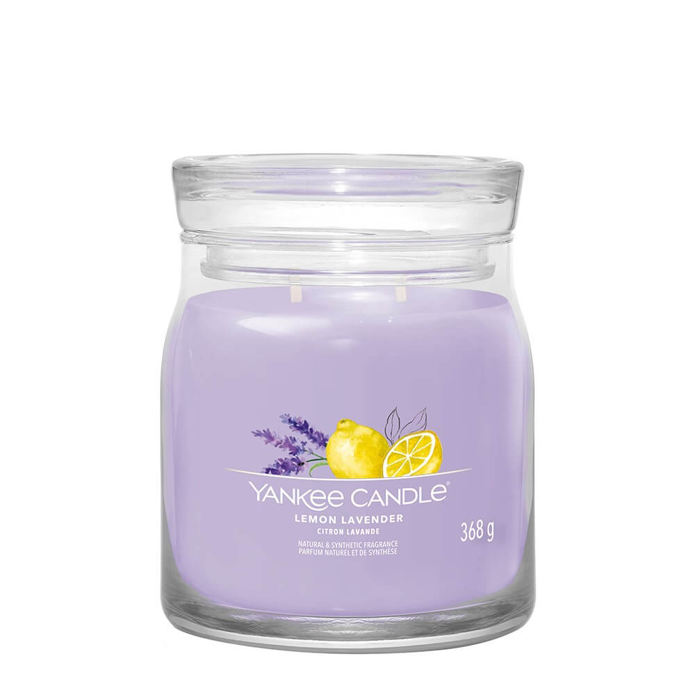 LEMON LAVENDER MEDIUM SIGNATURE MIRISNA SVEĆA YENKEE CANDLE