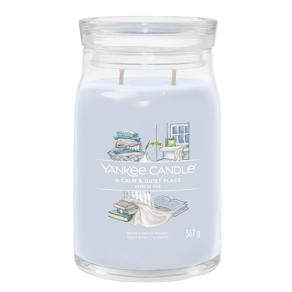 A CALM & QUIET PLACE LARGE SIGNATURE MIRISNA SVEĆA YENKEE CANDLE