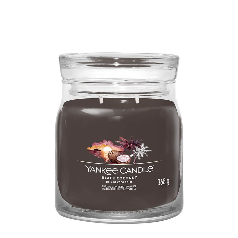 BLACK COCONUT MEDIUM SIGNATURE MIRISNA SVEĆA YENKEE CANDLE