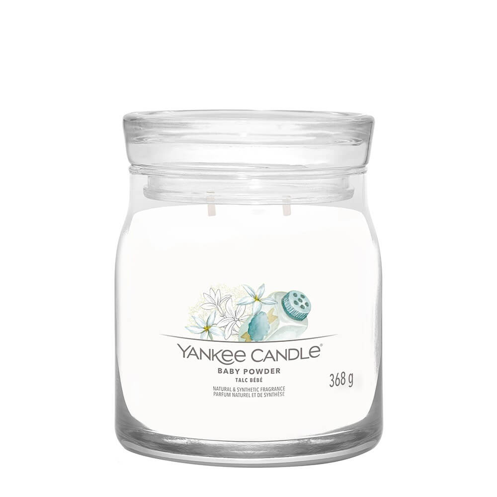 BABY POWDER MEDIUM SIGNATURE MIRISNA SVEĆA YENKEE CANDLE