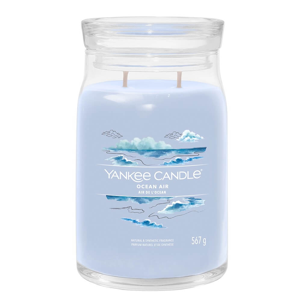 OCEAN AIR LARGE SIGNATURE MIRISNA SVEĆA YENKEE CANDLE