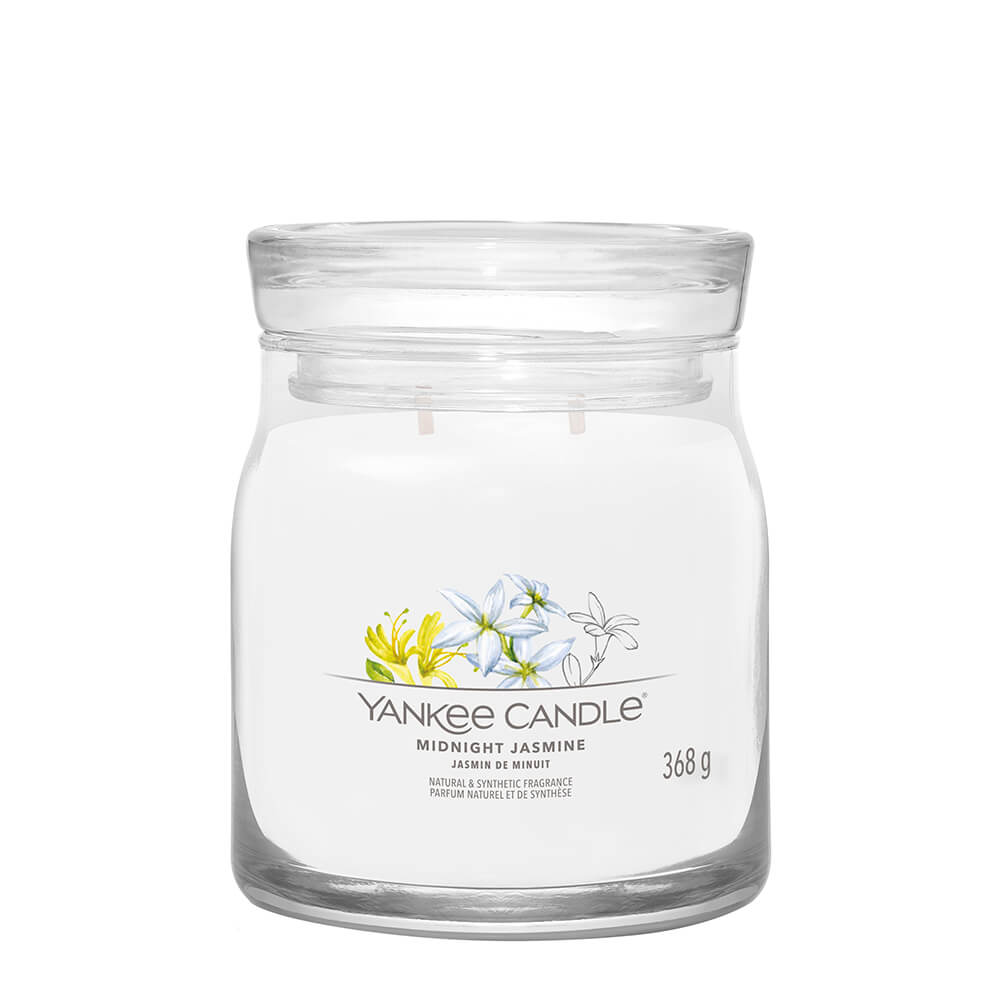 MIDNIGHT JASMINE MEDIUM SIGNATURE MIRISNA SVEĆA YENKEE CANDLE