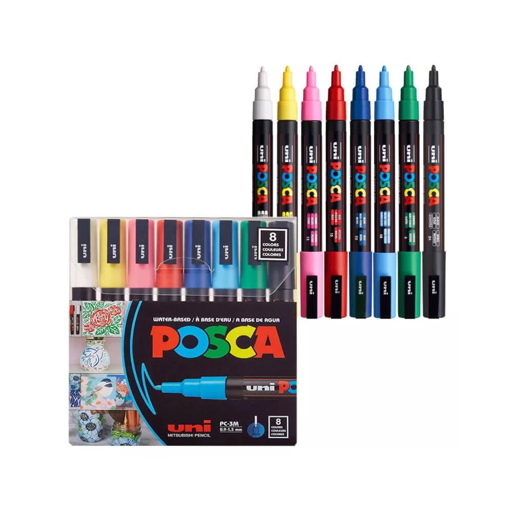 POSCA MARKER SET 3M 1/8 BASIC