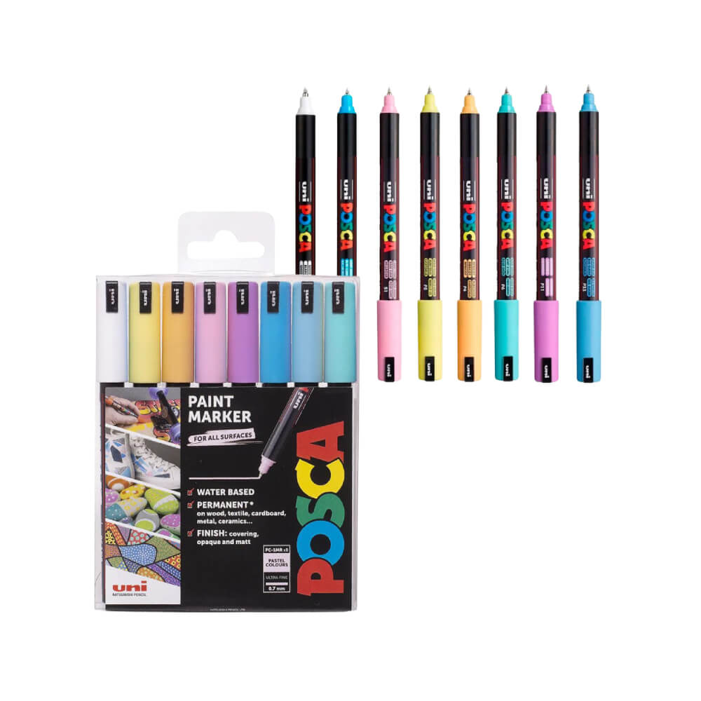 POSCA MARKER SET 1MR 1/8 PASTEL