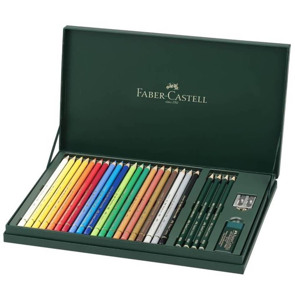 FABER CASTELL MIXED MEDIA GIFT SET POLYCHROMOS AND CASTEL 9000 210051