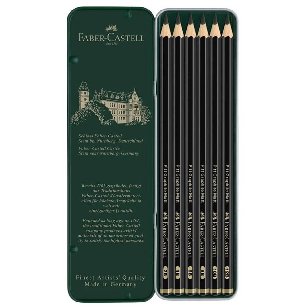 FABER CASTELL PITT GRAFITNE MAT OLOVKE SET 1/6 115207