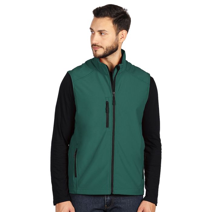 SKIPPER VEST, softshell prsluk, zeleni, M