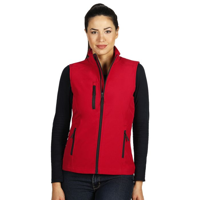 SKIPPER VEST WOMEN, ženski softshell prsluk, crveni, XXL