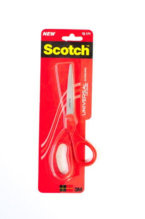 Makaze metalne 18 cm Scotch, crvene
