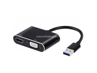 KT-U2HV023 USB na HDMI + VGA Konvertor 3.0