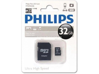 PHILIPS Standard 32GB MicroSDHC 10 MB/s PH669111