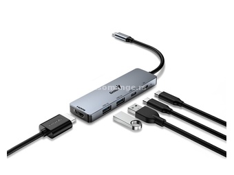 UH-500 5-in-1 USB Hub srebrni