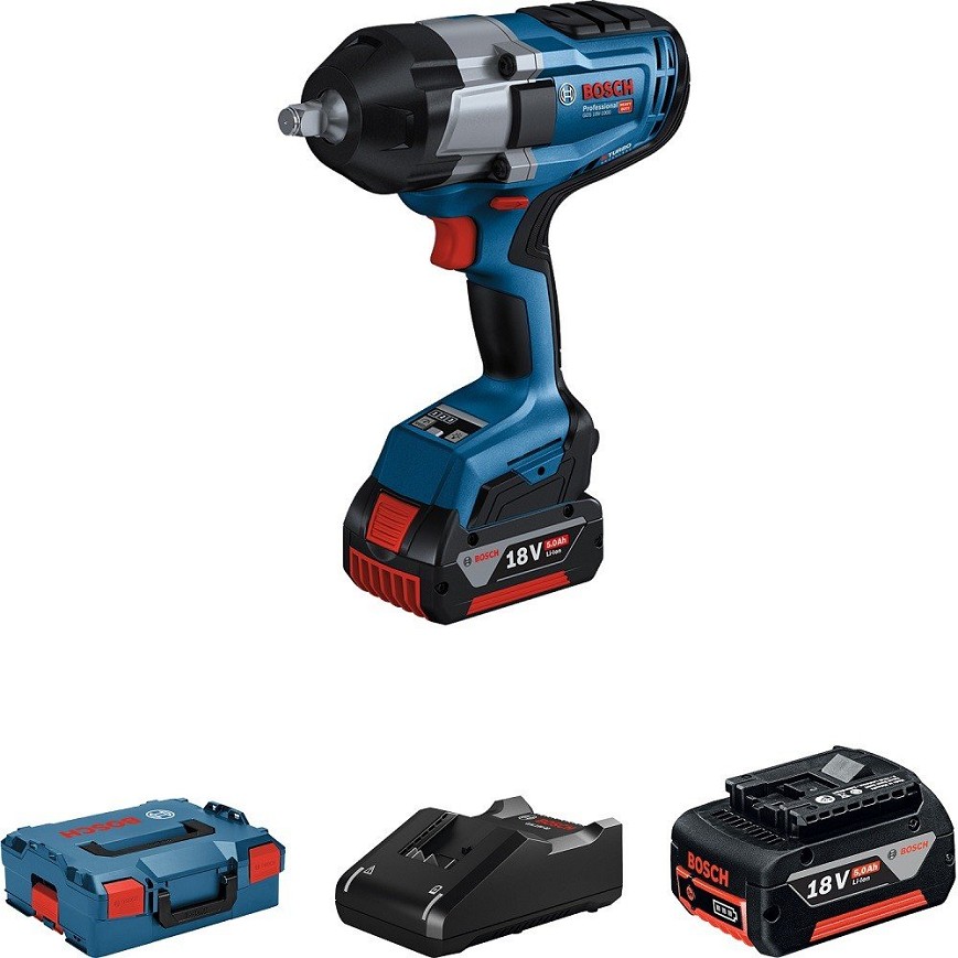 Bosch GDS 18V-1000 2 x 5.0Ah baterije+punjač+L-Boxx kofer, aku. udarni odvrač