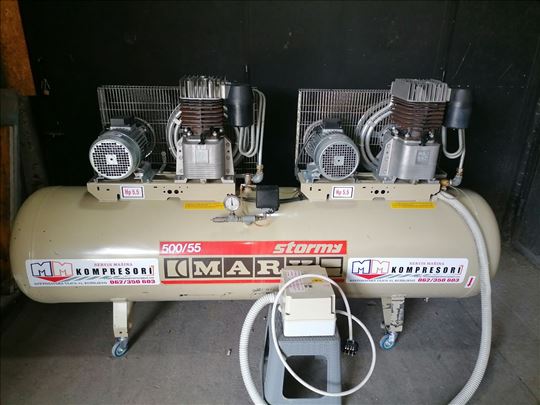 Kompresor 500 LIT.TANDEM.4 + 4 KW