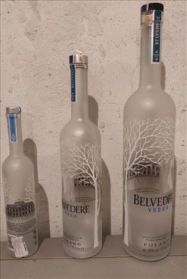 Prazne flaše od Belvedere vodke od 0,7l i 1,75l