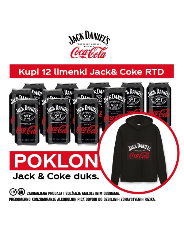 Jack&Coke RTD 12x0.33l + GRATIS DUKS