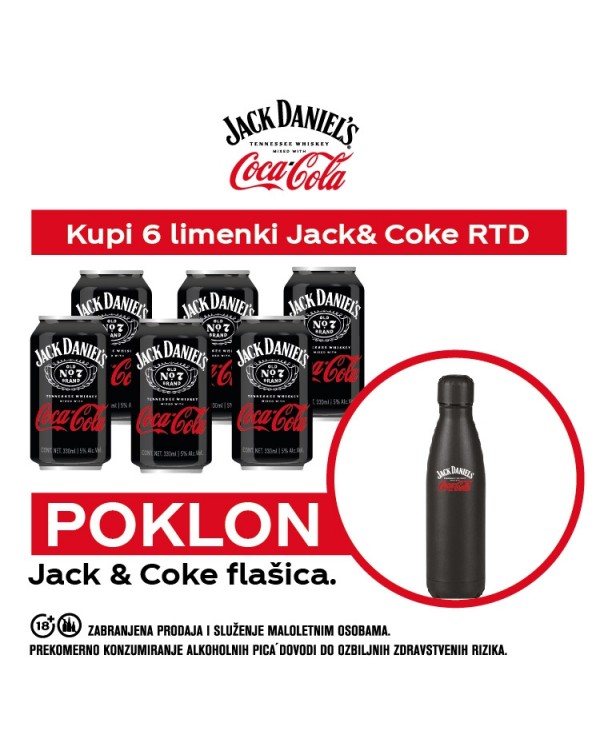 Jack&Coke RTD 6x0.33l + GRATIS FLAŠICA