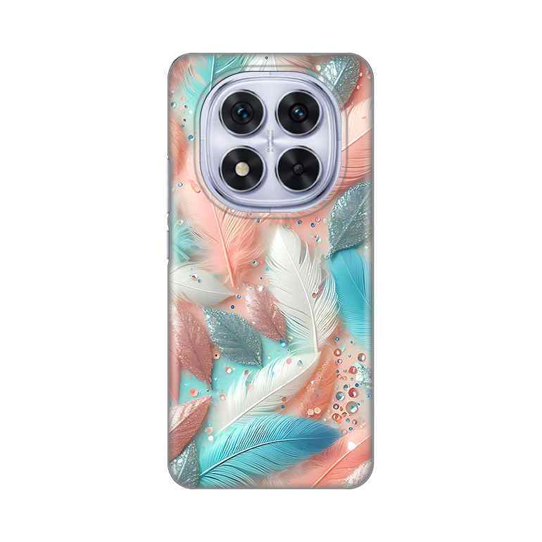 Maska silikon Print za Xiaomi Redmi Note 14 Pro 5G EU Pastel Feathers