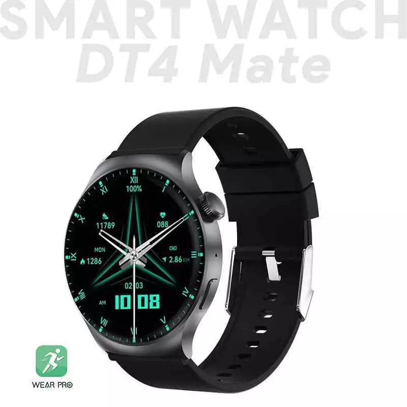 Smart Watch DT4 Mate crni silikon narukvica