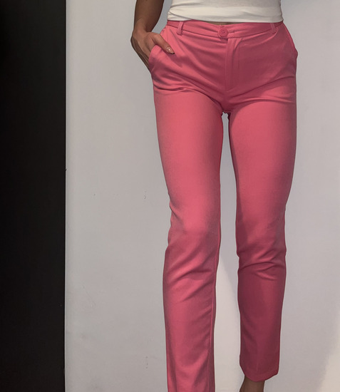 Roze elegantne pantalonice