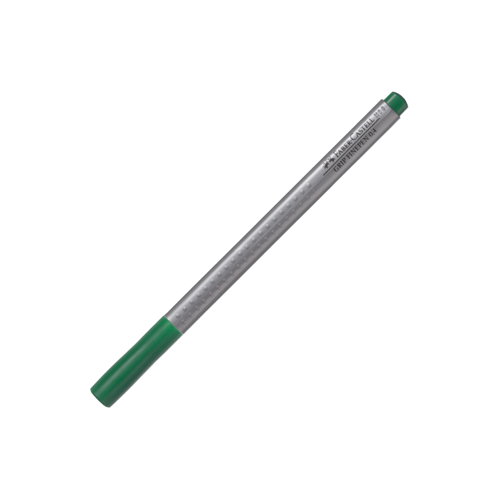Flomaster FABER-CASTELL Liner Grip Finepen 151663 (Zeleni) Zelena, 0.4 mm, Metalni vrh, 10 kom