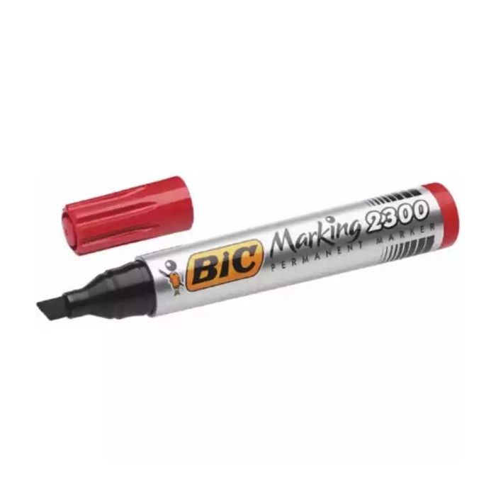 Marker Bic permanent crveni 2300 kosi vrh