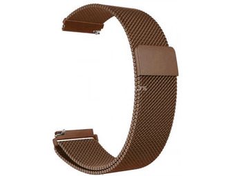 MYBANDZ Milanese metal watch strap 22mm coffee brown