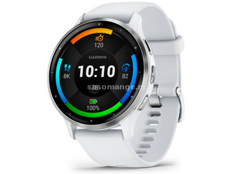 GARMIN Venu 3 homokkő silver with frame silicone strap