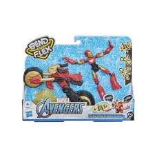 HASBRO AVENGERS BEND AND FLEX FLEX RIDER IRON MAN