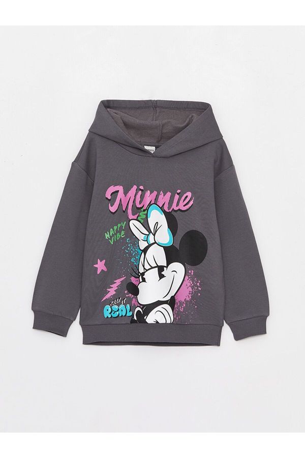 LC WAIKIKI LCWK MINNIE MOUSE PRINTED LONG SLEEVE GIRLS HOODIE